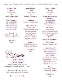 Menus – Rialto Restaurant